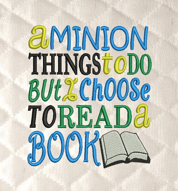 A minion embroidery design 3 Sizes reading pillow-INSTANT D0 | Inspire ...
