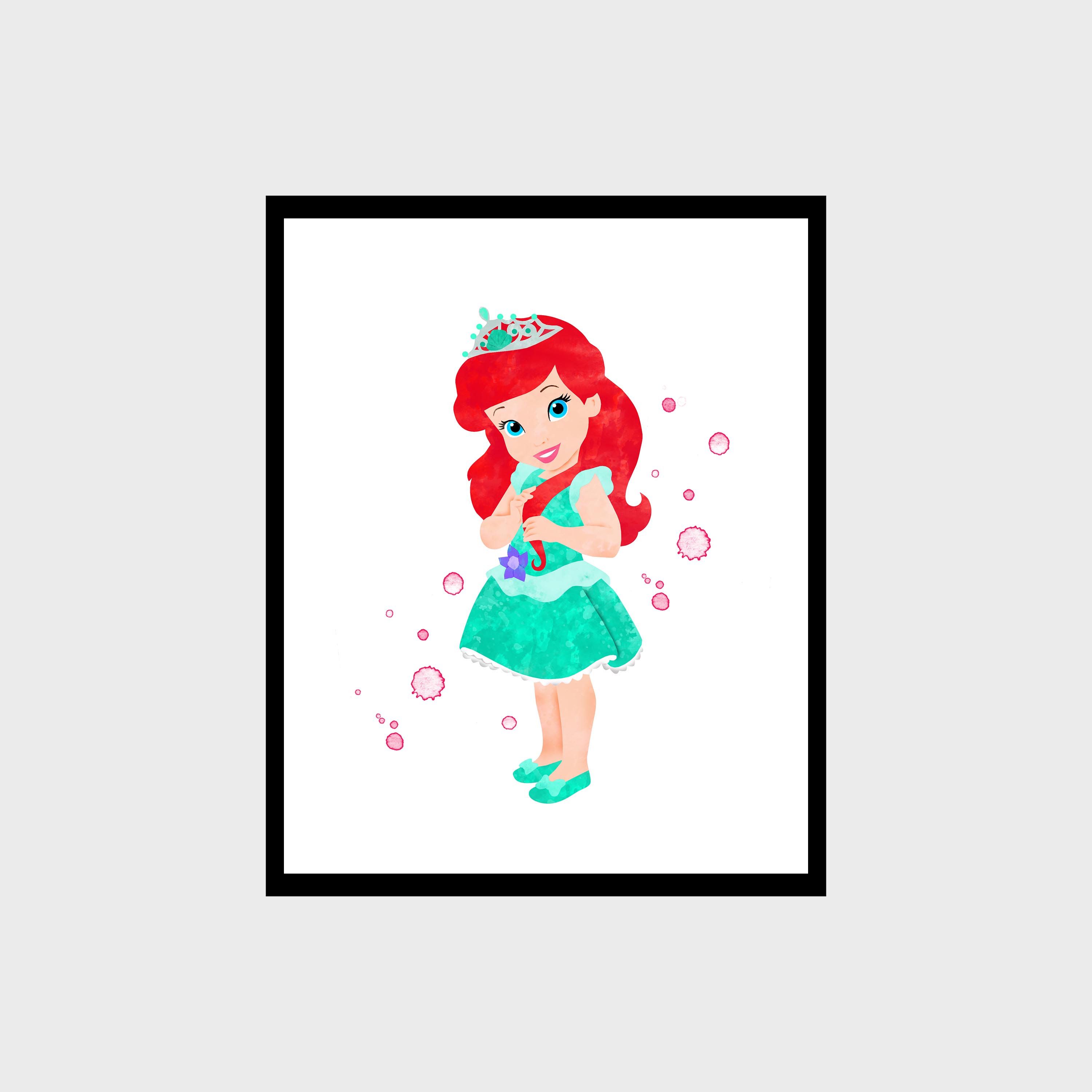 The Little Mermaid Ariel Disney Art Print Digital Files deco | Inspire ...