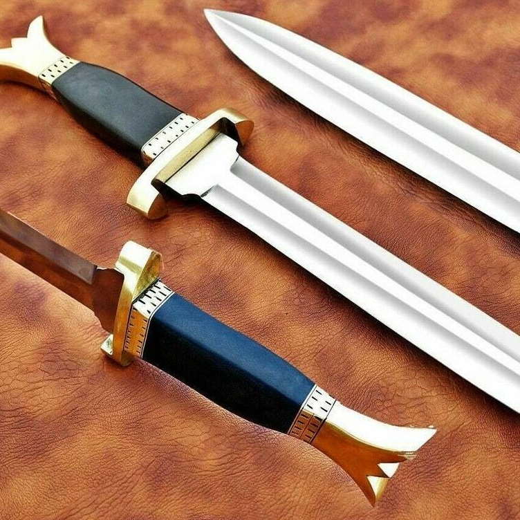 Handmade Steel Dagger Hunting Knife, Art knife with Leather | Inspire ...