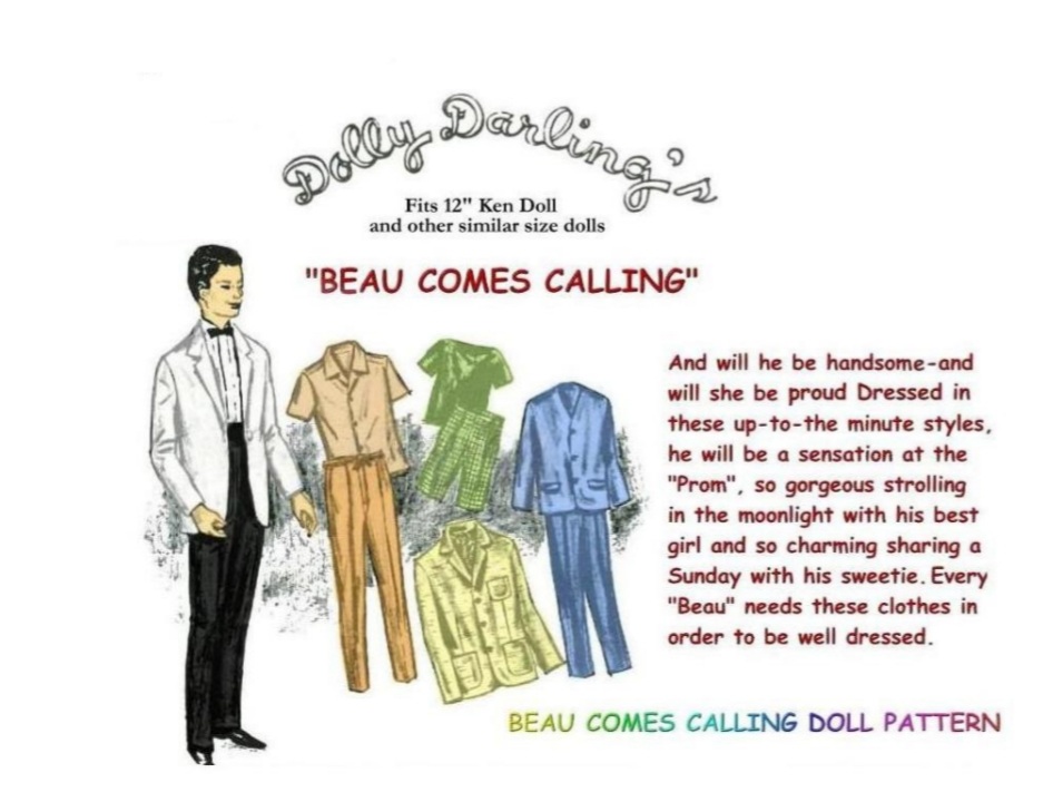 Digital Vintage Sewing Patterns Clothes for Ken and Fashion | Inspire ...