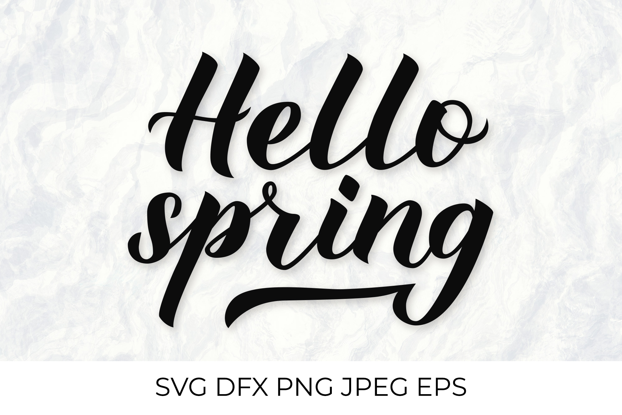 Hello spring calligraphy lettering SVG | Inspire Uplift