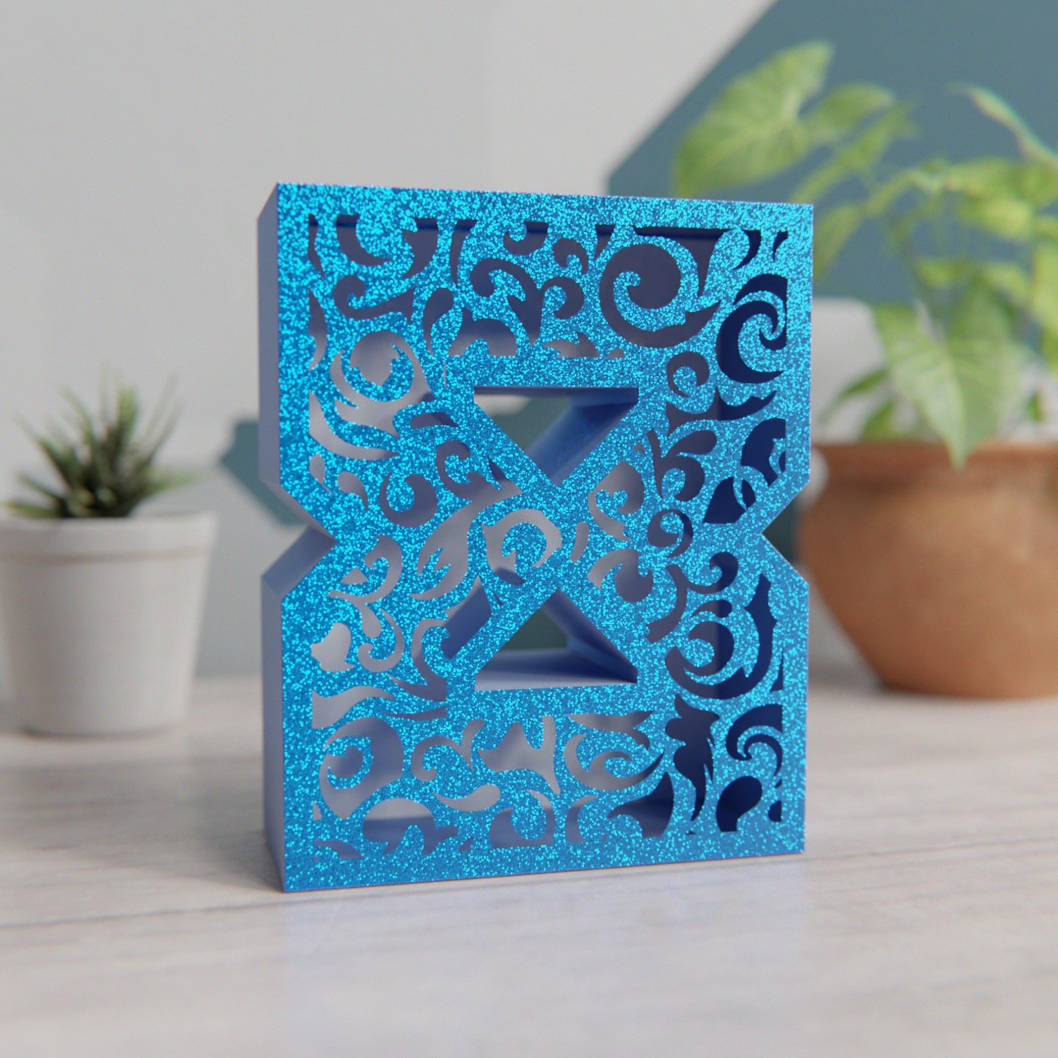 3D papercraft number 8 template, SVG for Cricut, DXF for Sil - Inspire ...