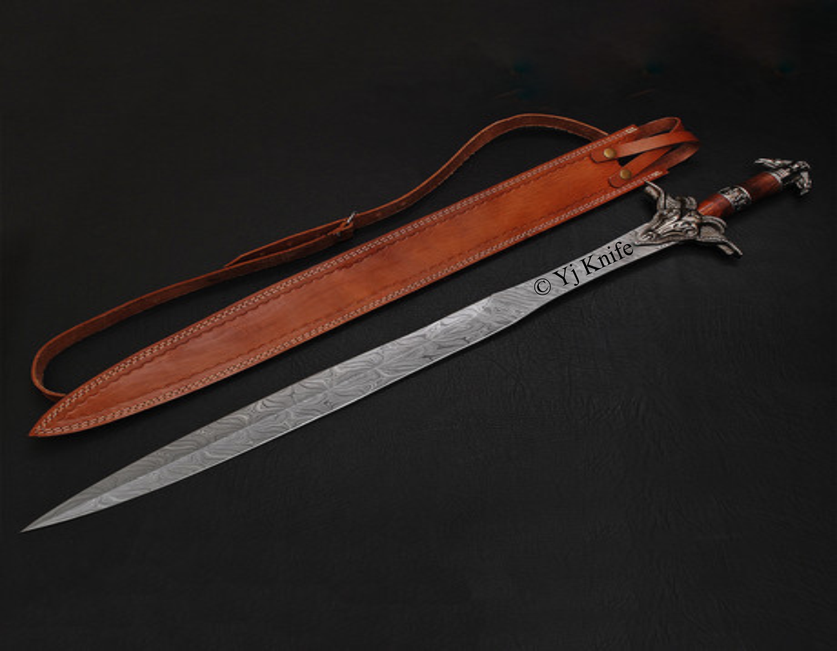 Handmade Damascus Steel Battle Ready Combat Replica Swords - Inspire Uplift