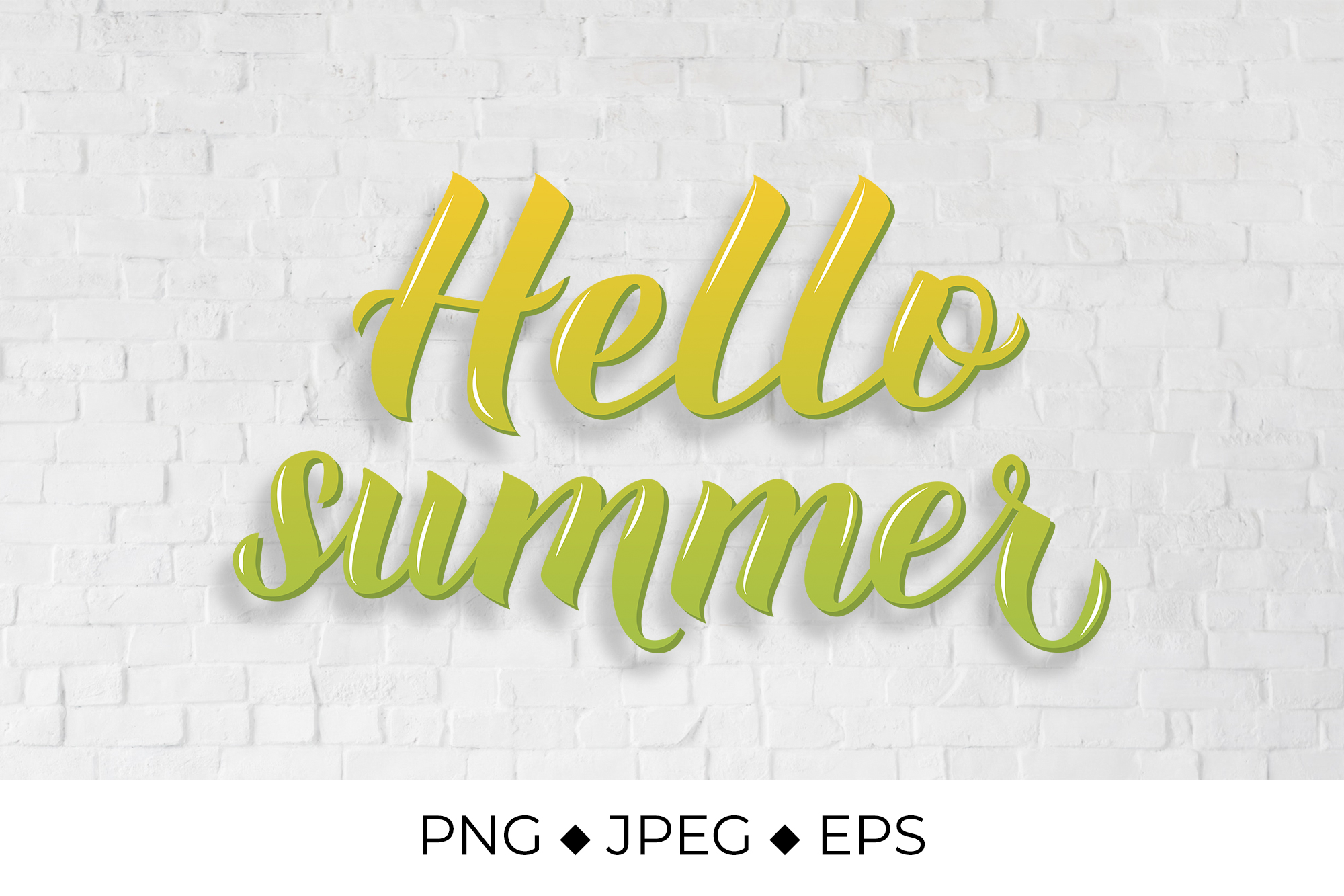 Hello summer calligraphy lettering sublimation design - Inspire Uplift