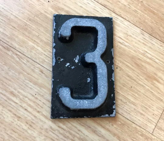 3 old street house address plaque, Soviet vintage metal numb - Inspire ...