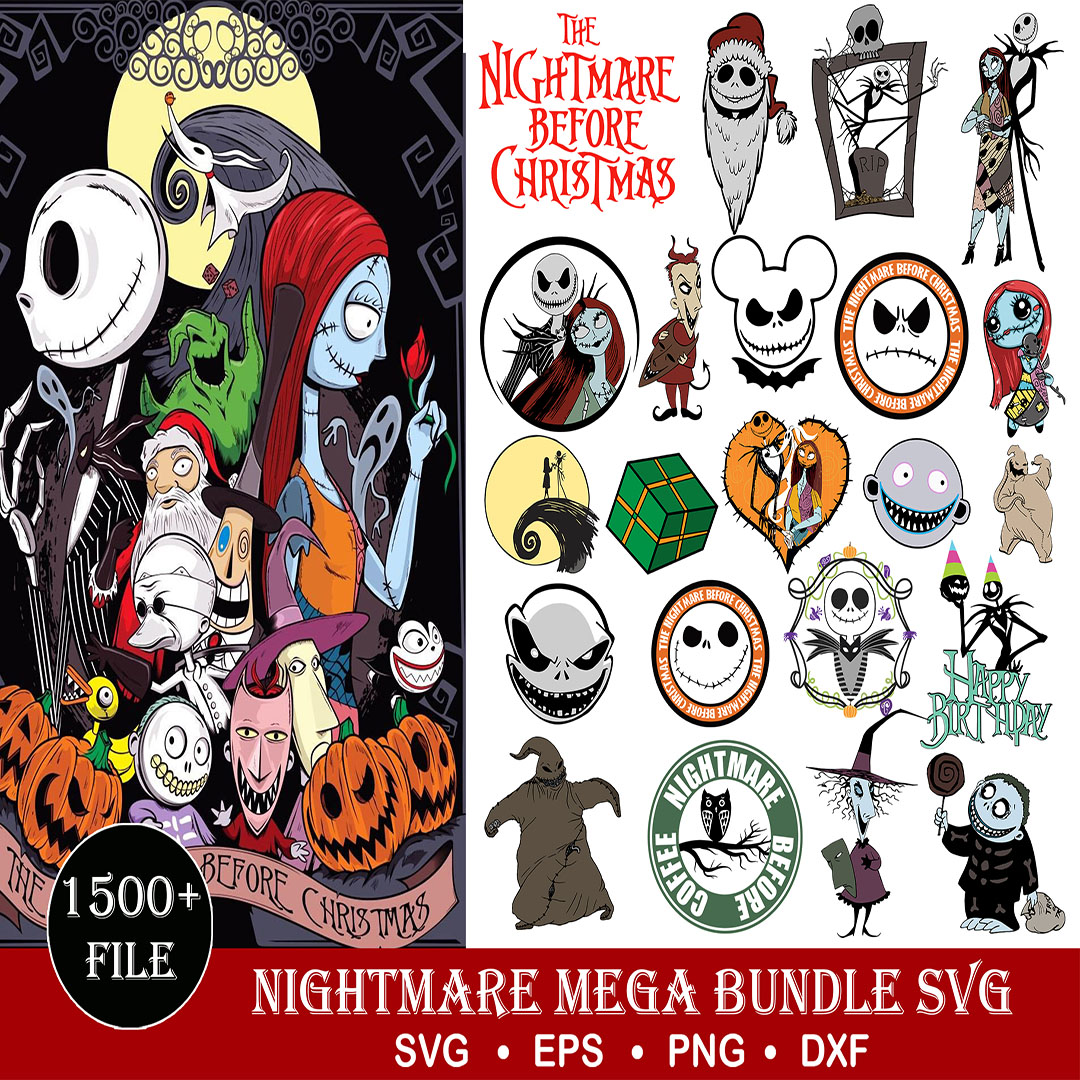 Nightmare Before Christmas svg, Cartoon SVG, Nightmare svg, | Inspire ...