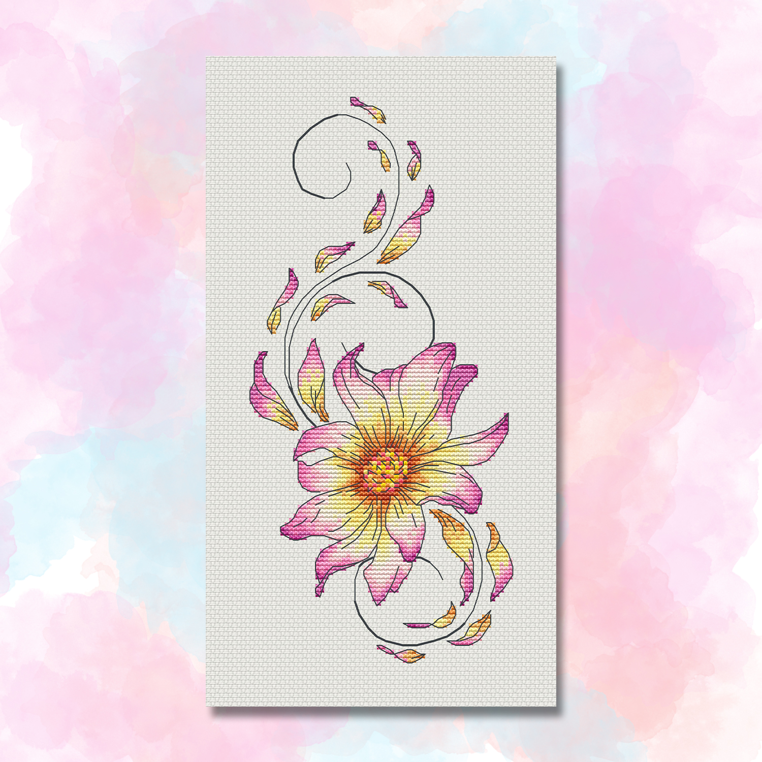 Magic flower Cross stitch pattern | Inspire Uplift