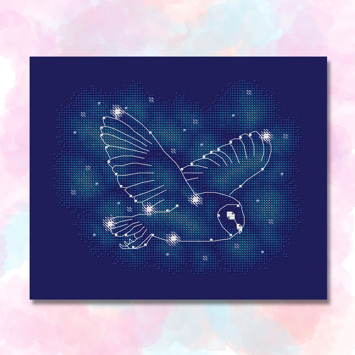 Constellation owl Cross stitch pattern | Inspire Uplift