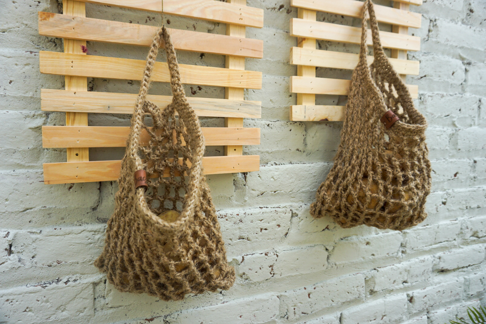 Jute fruit hanging basket for fall | vegetable jute mesh han - Inspire ...