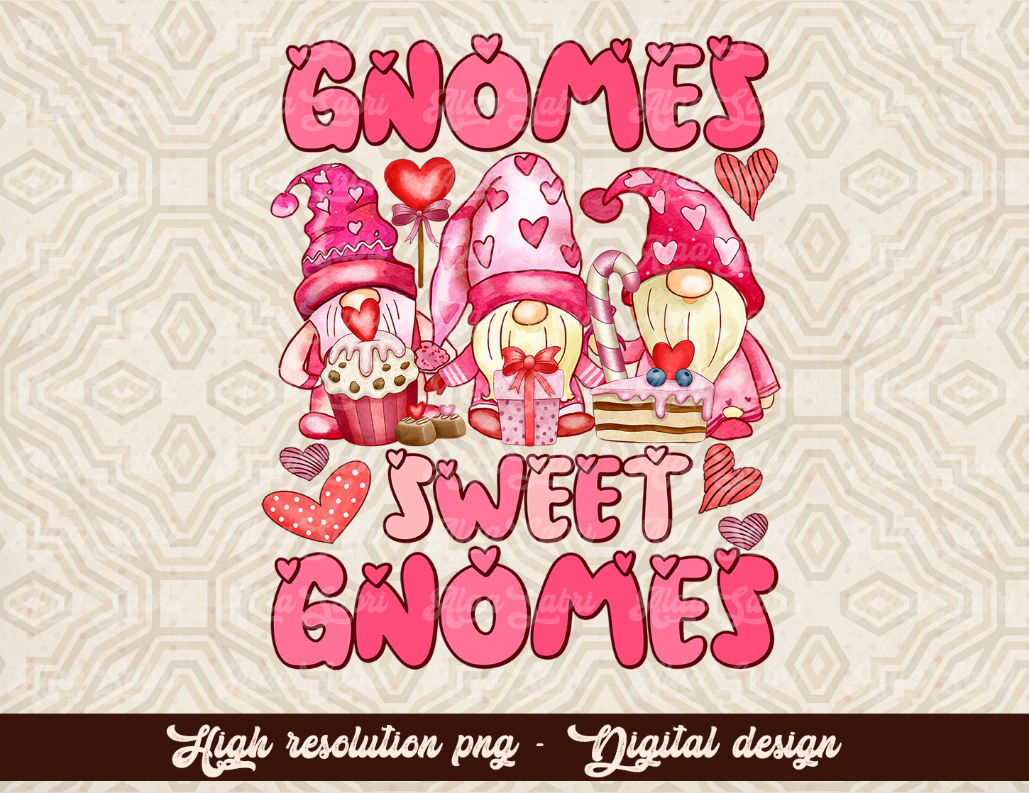 Gnome Sweet Gnome png, Gnome Valentines Day, Gnome Happy Val | Inspire ...