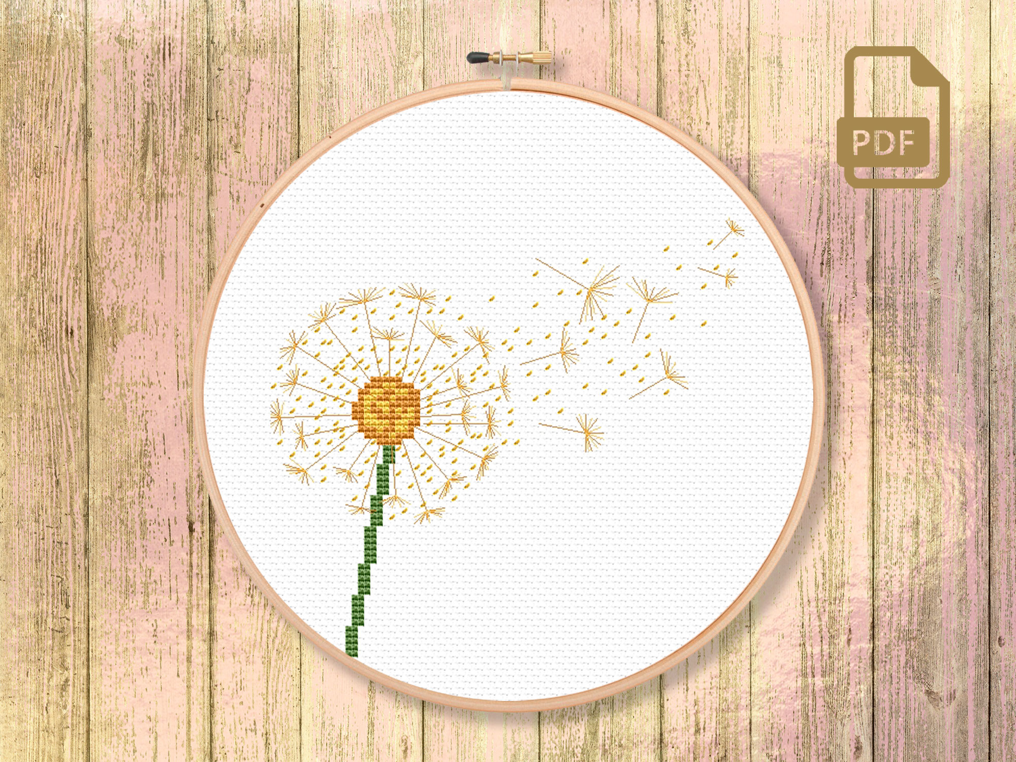dandelion embroidery pattern - Inspire Uplift
