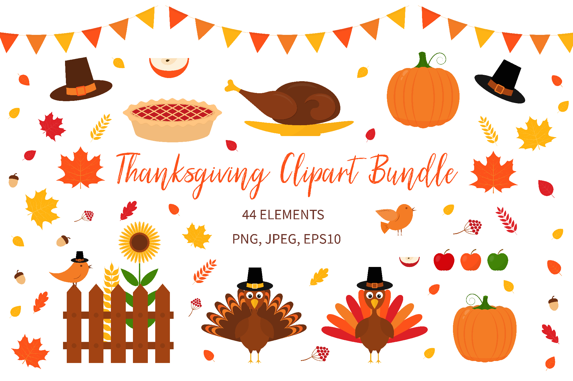 Thanksgiving Clipart Bundle | Inspire Uplift