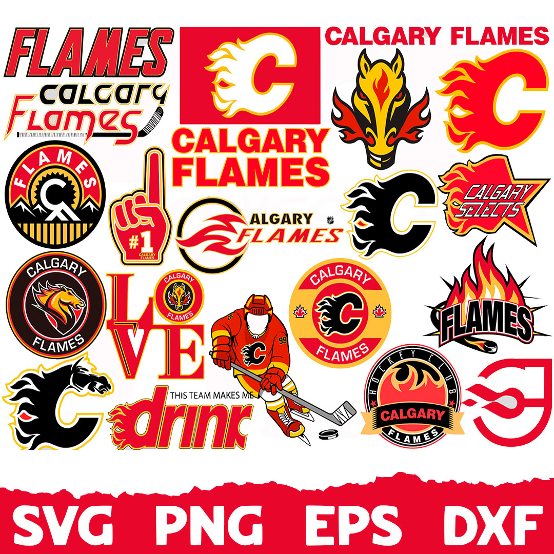 Calgary Flames SVG, Calgary Flames Bundle, Calgary Flames lo | Inspire ...