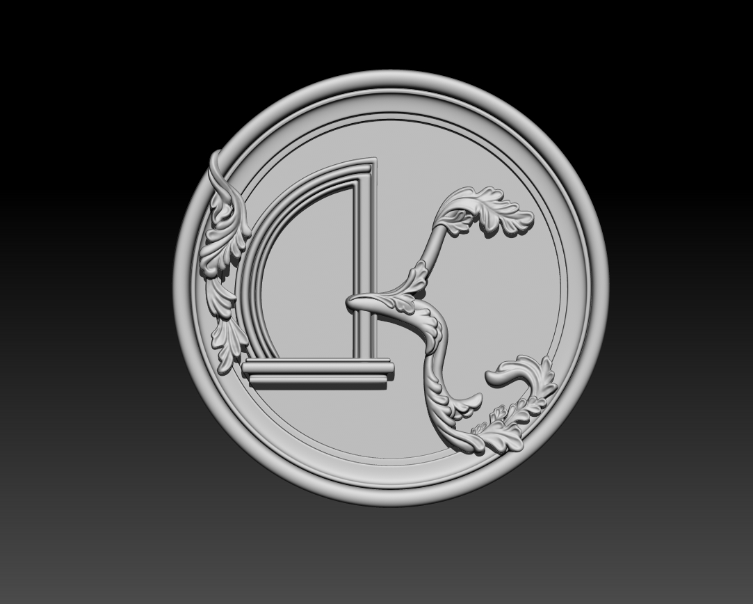 3D Model STL CNC Router file Monogram - Inspire Uplift