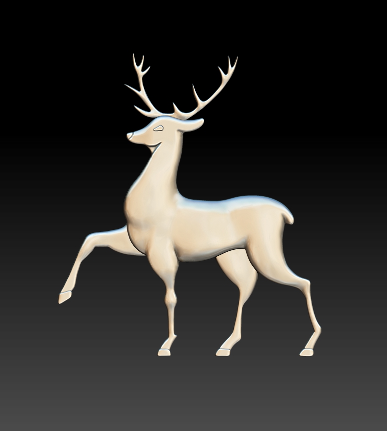 3D Model STL file Panel Deer for CNC Router and 3D printing - Inspire ...