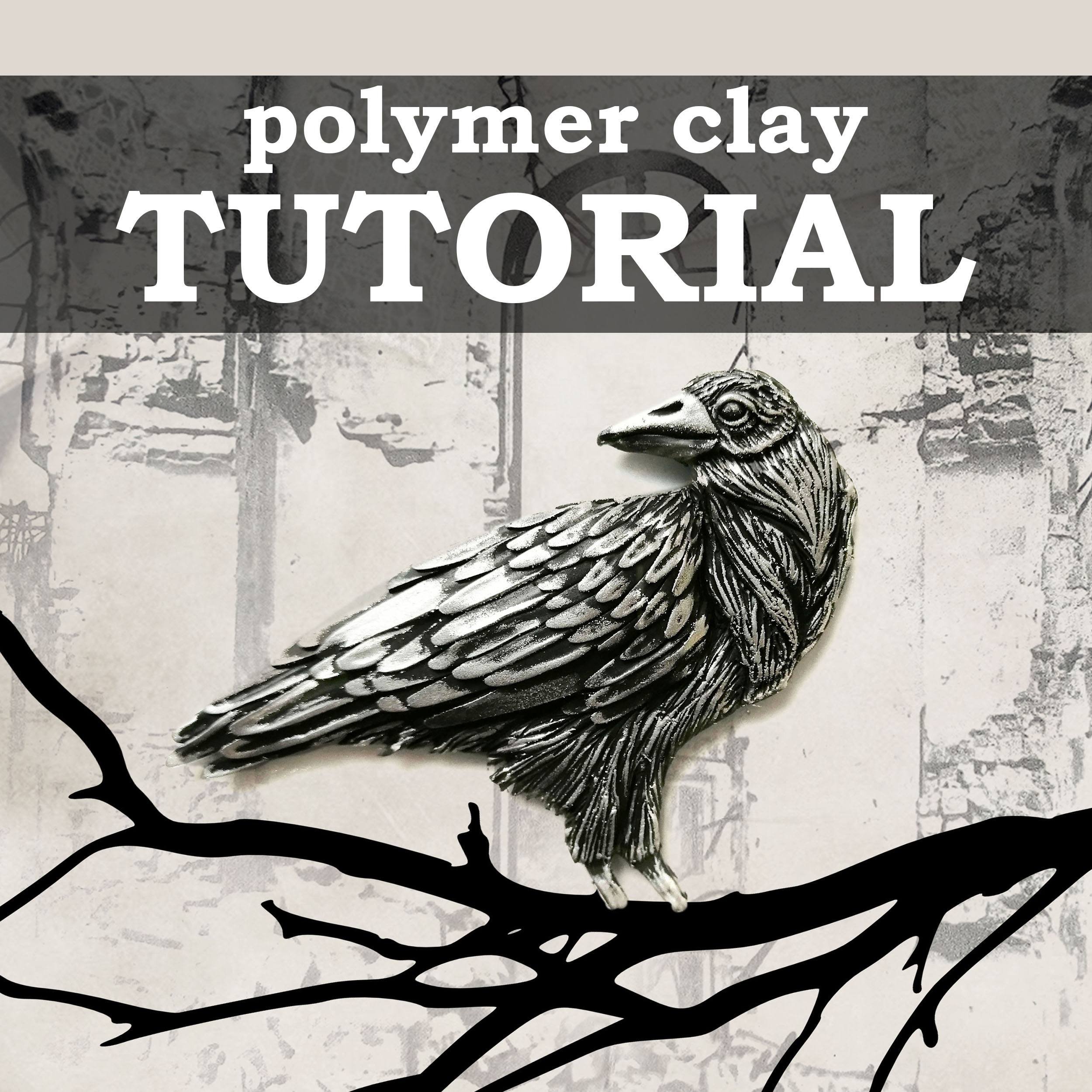 DIY black Raven. TUTORIAL from polymer clay . - Inspire Uplift