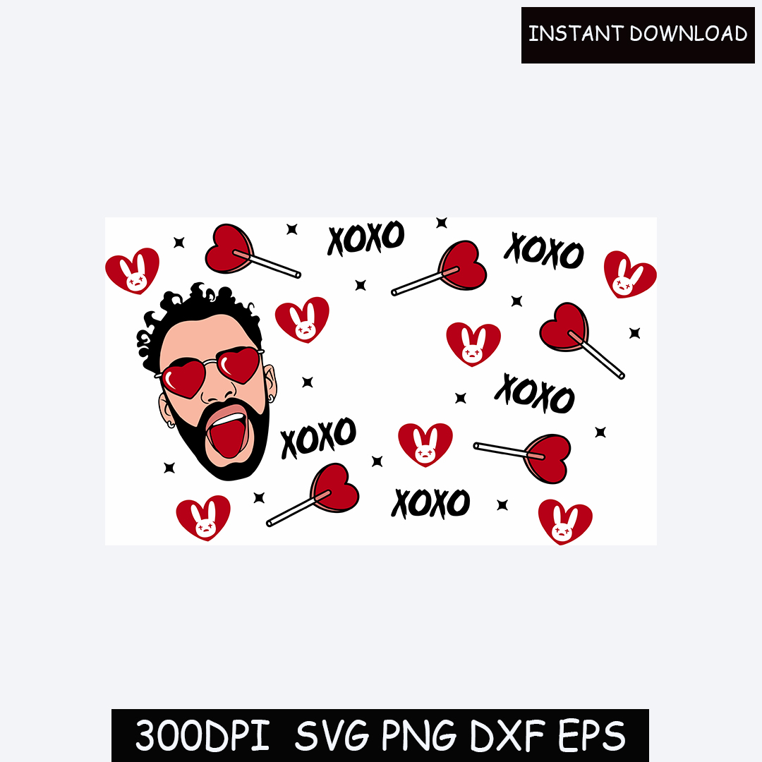 Bad Bunny Valentine's Day SVG Bundle, Original Designer, Aqu | Inspire ...