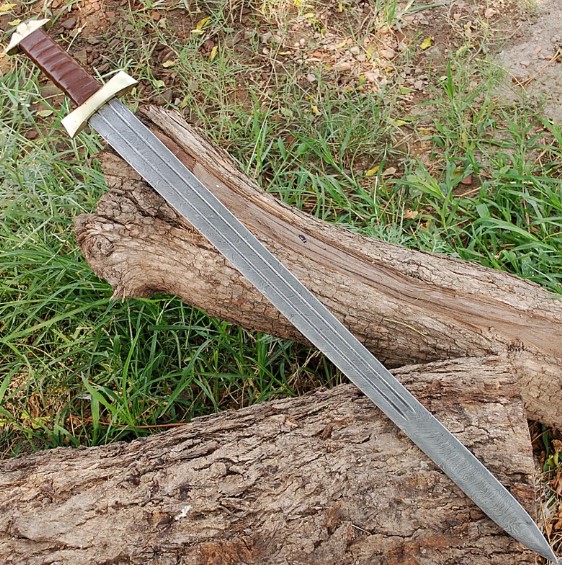 Damascus Steel Viking Sword | Hand-Forged Warrior Blade | Inspire Uplift