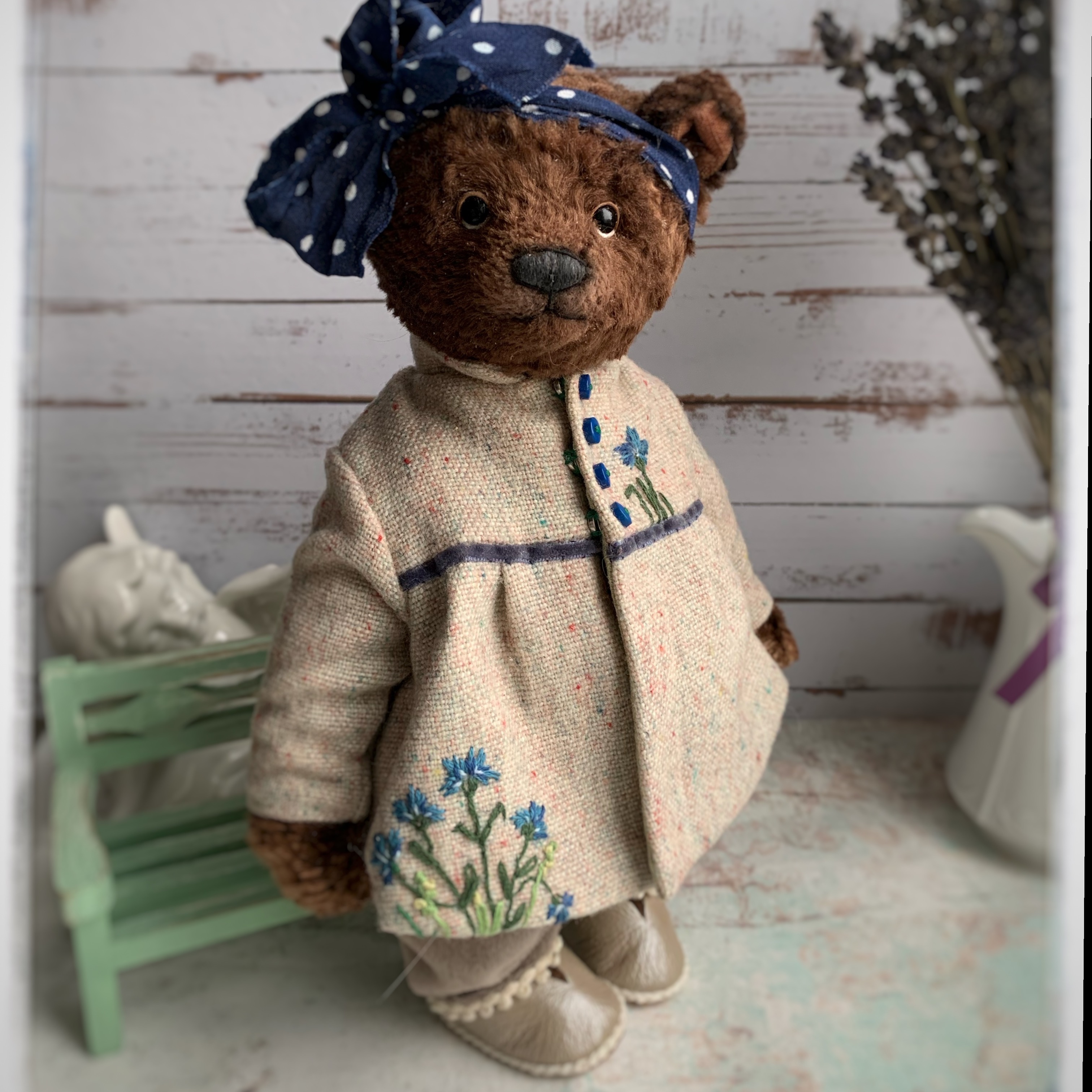 Teddy bear Simona/gift handmade/collection teddy/collectible | Inspire ...