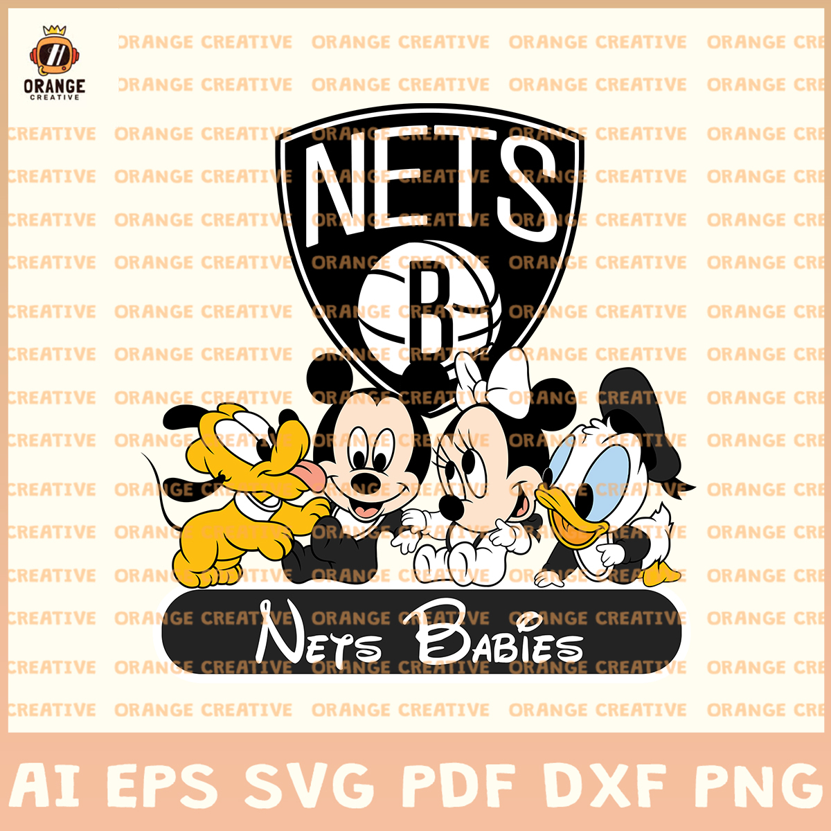 NBA Mickey Babies Brooklyn Nets SVG, Disney svg, NBA SVG Des | Inspire ...