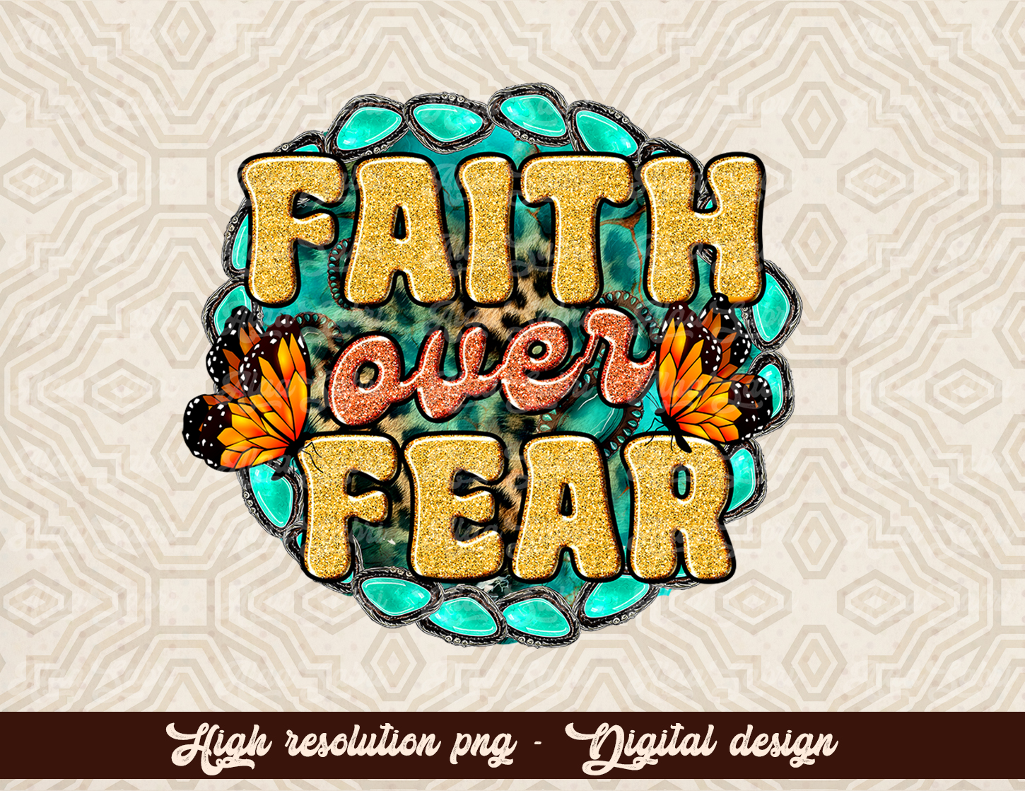 Faith Over Fear PNG, Religious PNG, Proverbs Quote, God, She | Inspire ...
