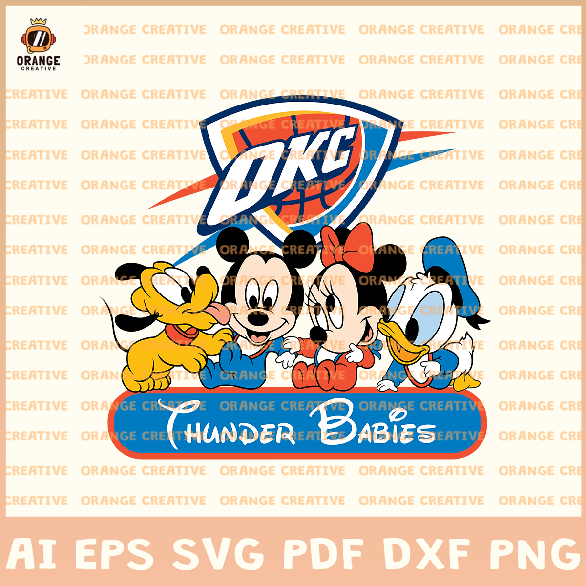 NBA Mickey Babies Oklahoma City Thunder SVG, Disney svg, NBA | Inspire ...