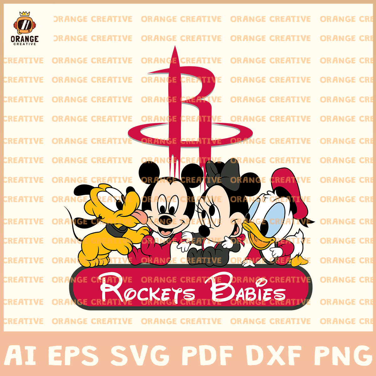 NBA Mickey Babies Houston Rockets SVG, Disney svg, NBA SVG D - Inspire ...