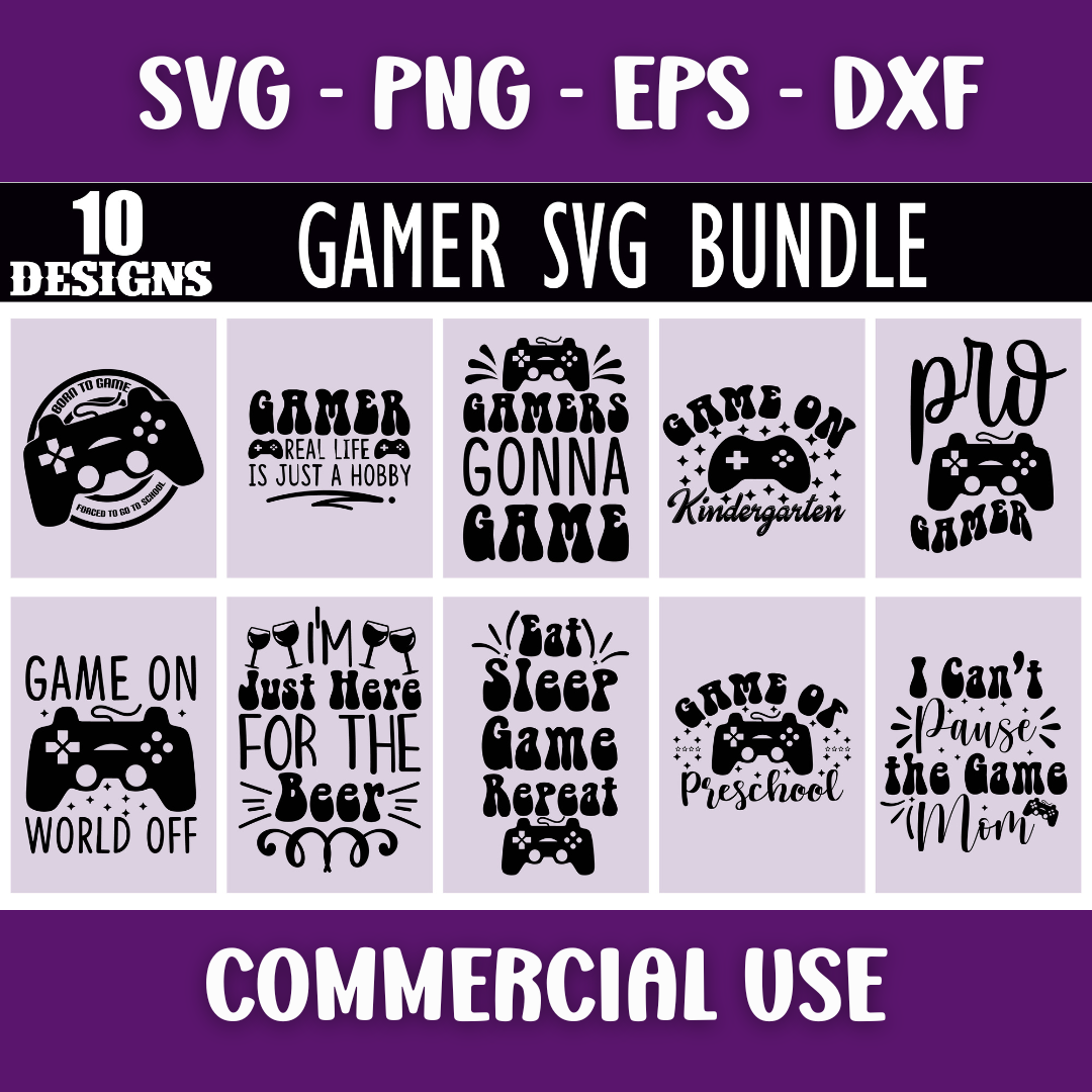 Gamer Svg, Gamer Svg Bundle, Gaming Svg Bundle - Inspire Uplift