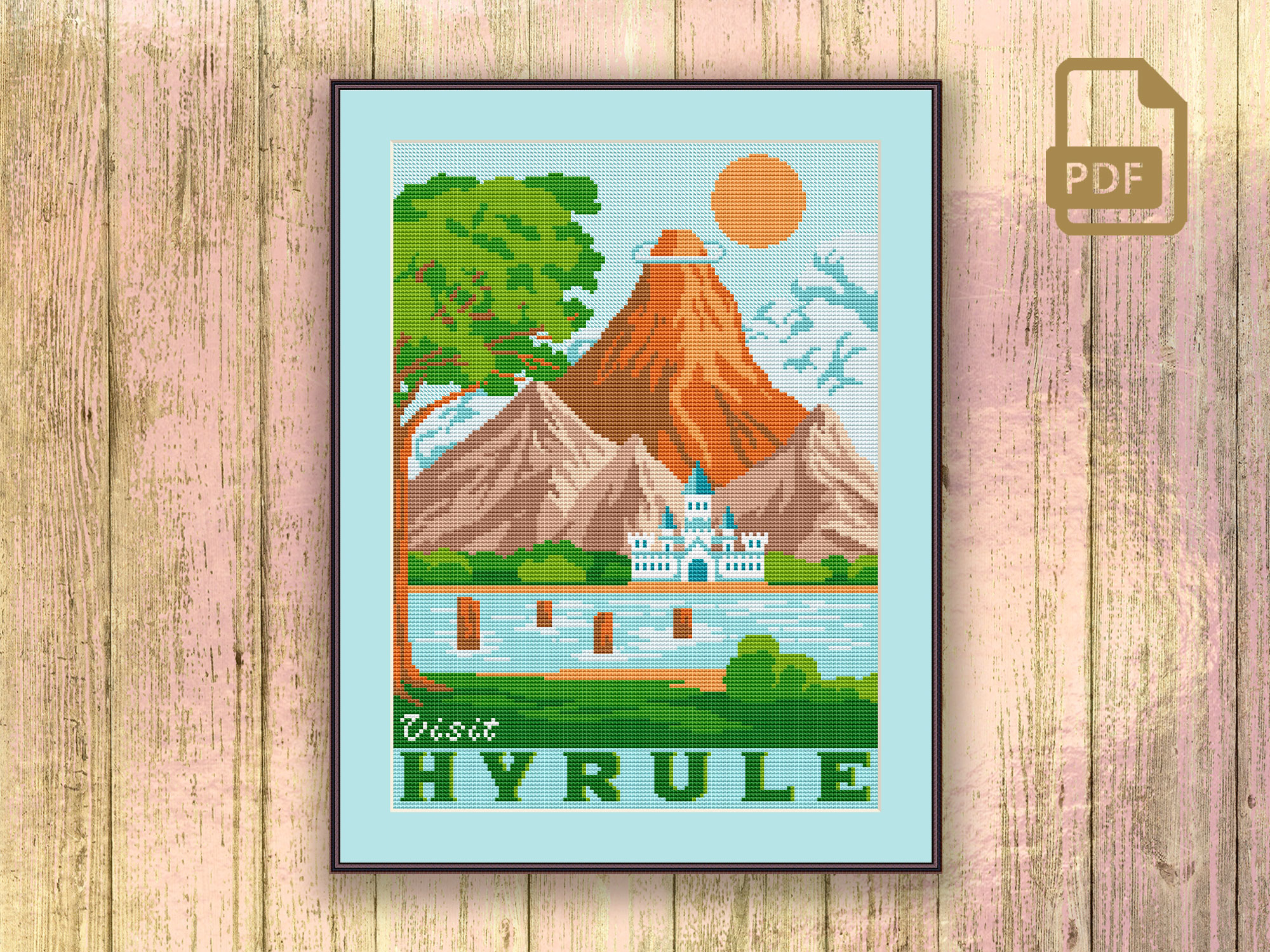 Visit Hyrule Cross Stitch Pattern #tv_035 - Inspire Uplift