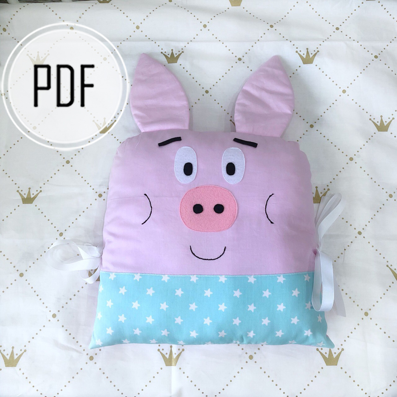 Pig pillow pattern / Animal pillow pattern / Bumper in crib | Inspire ...