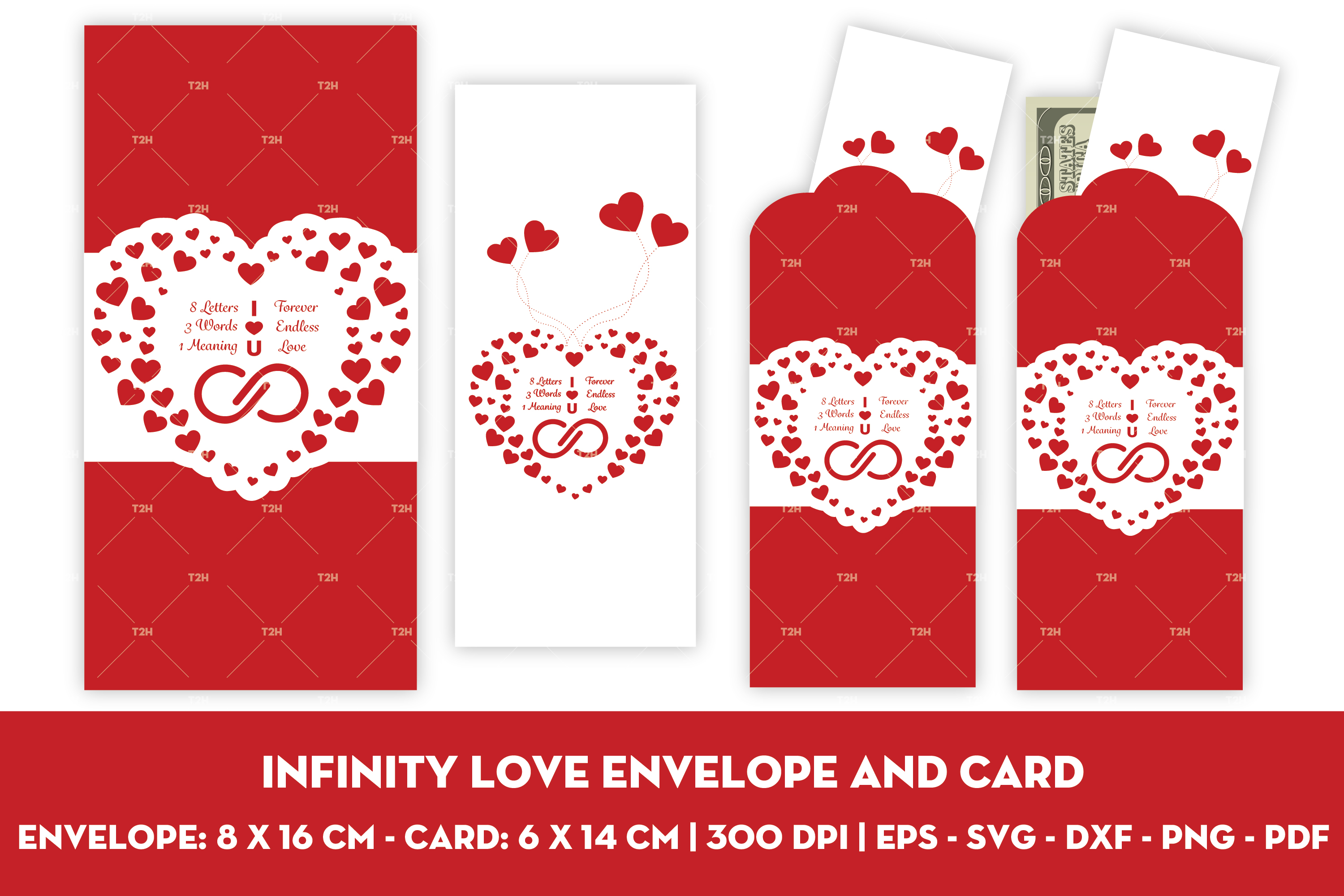 Infinity love envelope and card SVG | Inspire Uplift