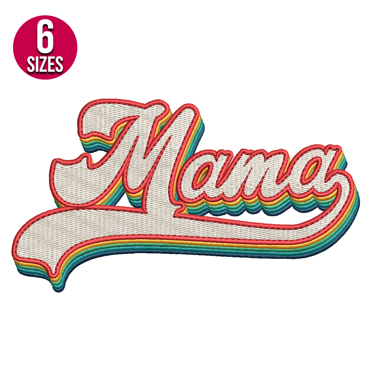 Retro mama embroidery design, Machine embroidery pattern, In - Inspire ...