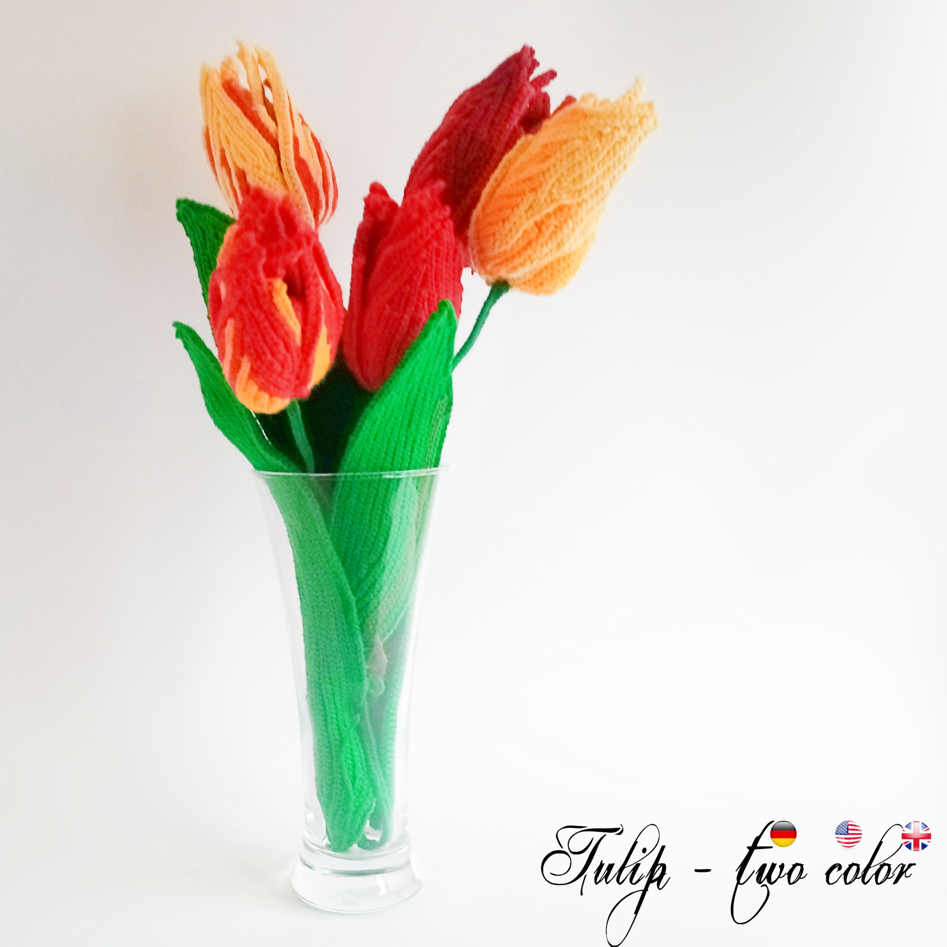 Bicolor Tulip. Crochet pattern - Inspire Uplift
