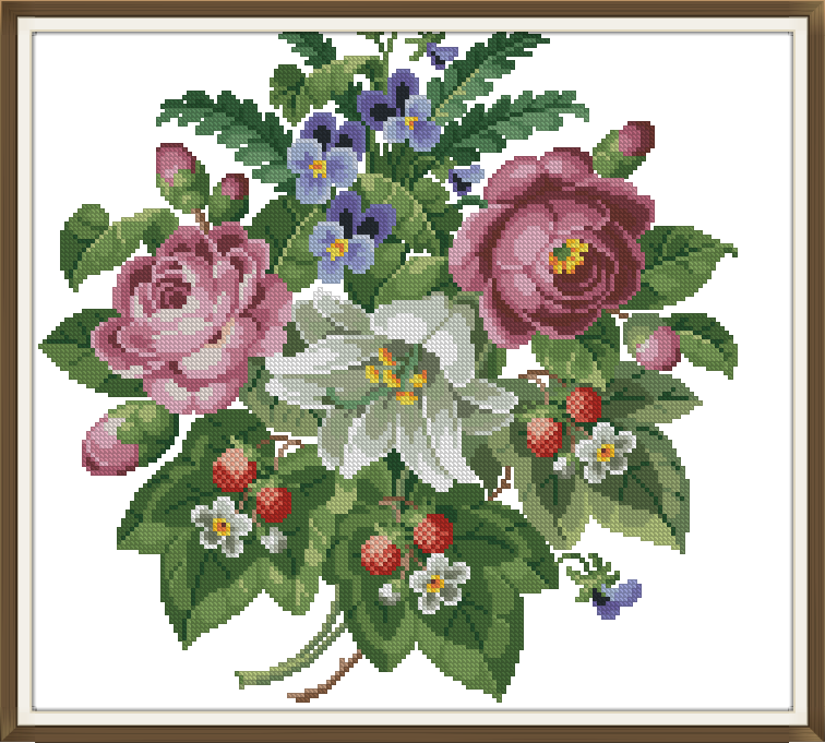 PDF Berlin Flowers - Antique Cross Stitch Pattern - Reproduc - Inspire ...