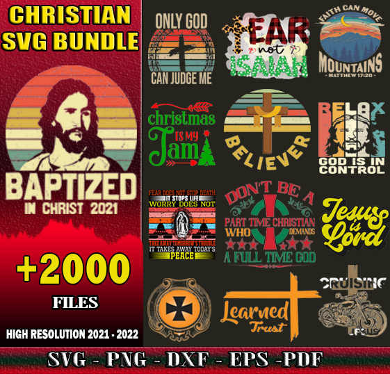 2000 CHRISTIAN MEGA BUNDLE SVG, PNG, DXF files for cricut, B | Inspire ...