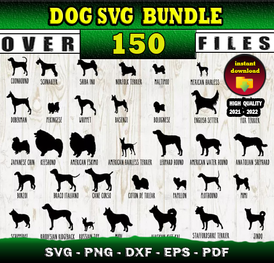 150 DOG MEGA BUNDLE SVG, PNG, DXF files for cricut, Bundle L | Inspire ...