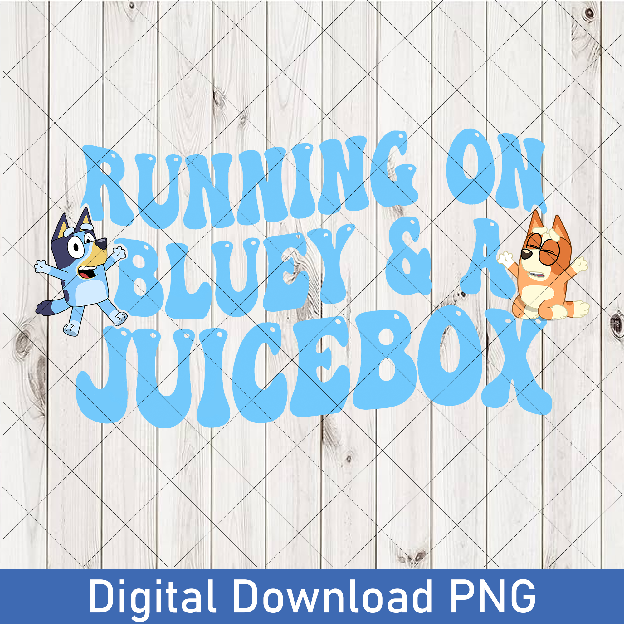 Retro Running on Bluey and Iced Coffee, Running on Bluey PNG | Inspire ...