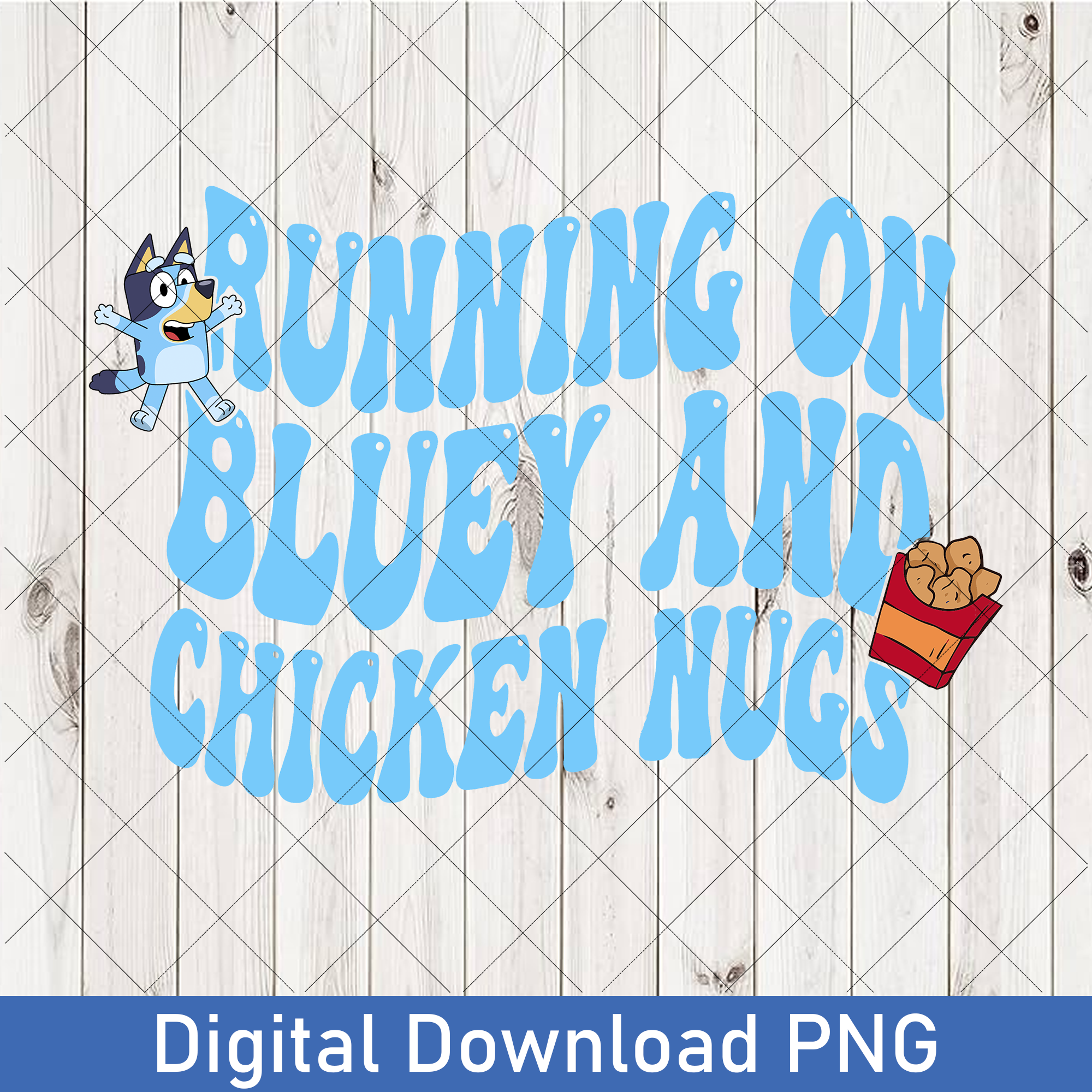 Cute Running on Bluey and Iced Coffee, Running on Bluey PNG, - Inspire ...