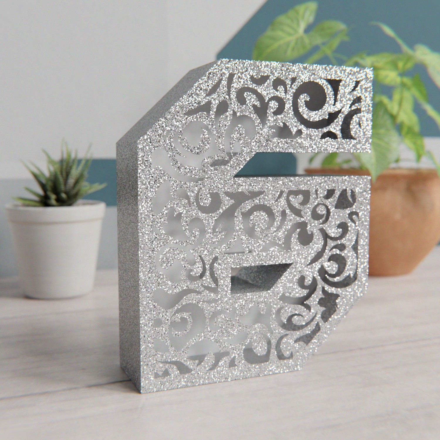 3D papercraft number 6 template, SVG for Cricut, DXF for Sil | Inspire ...