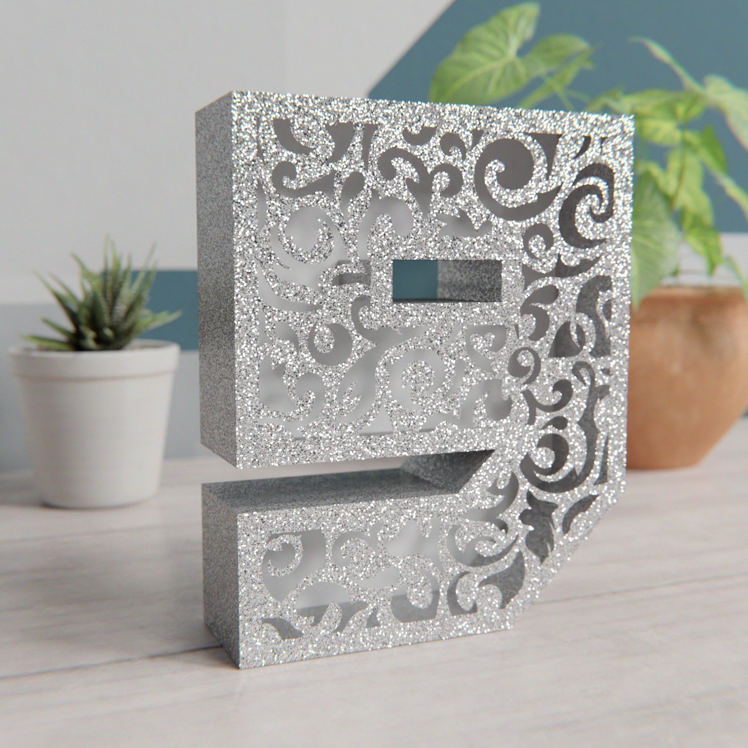 3D papercraft number 9 template, SVG for Cricut, DXF for Sil | Inspire ...