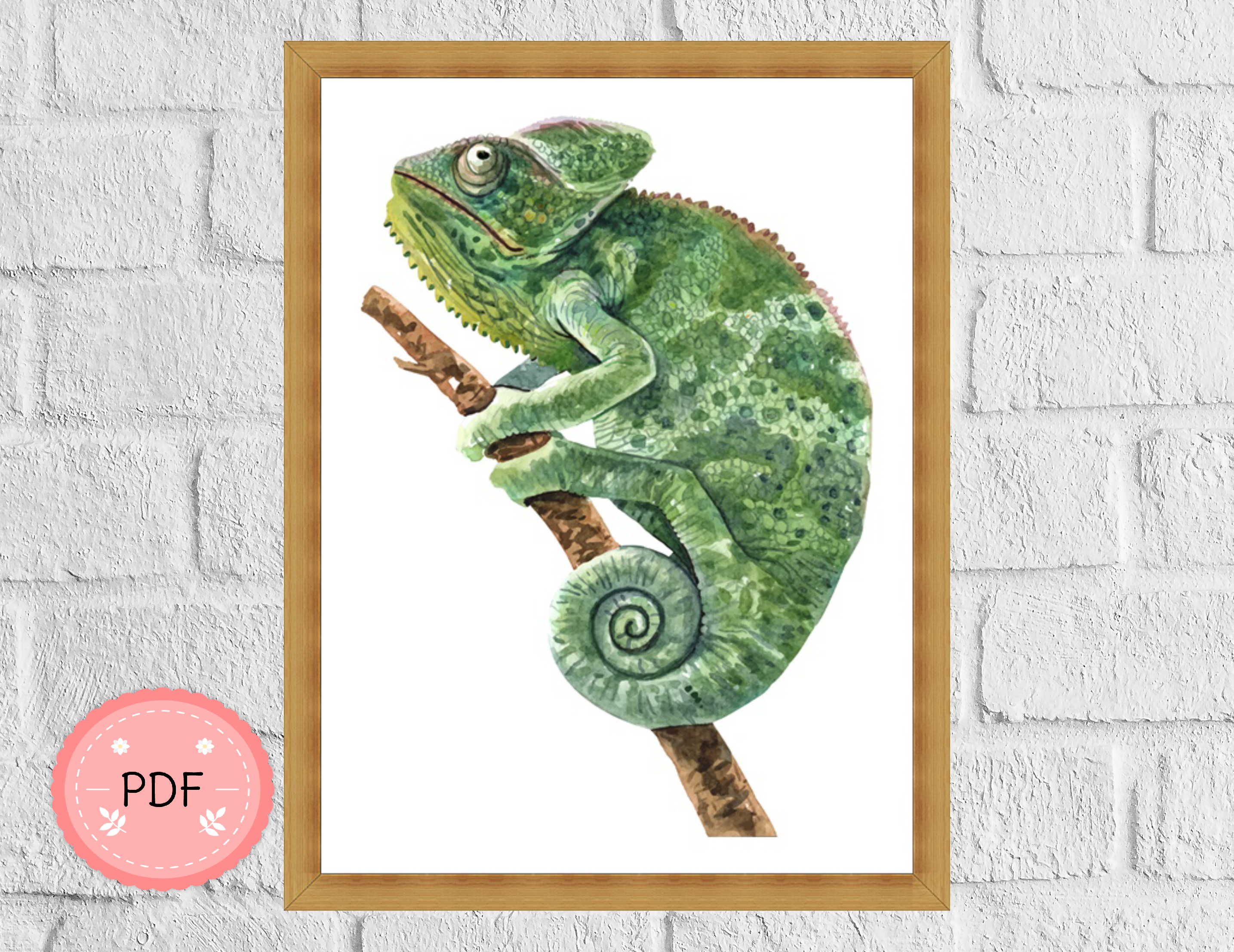 Chameleon Cross Stitch Pattern , Pdf , Instant Download , An - Inspire ...