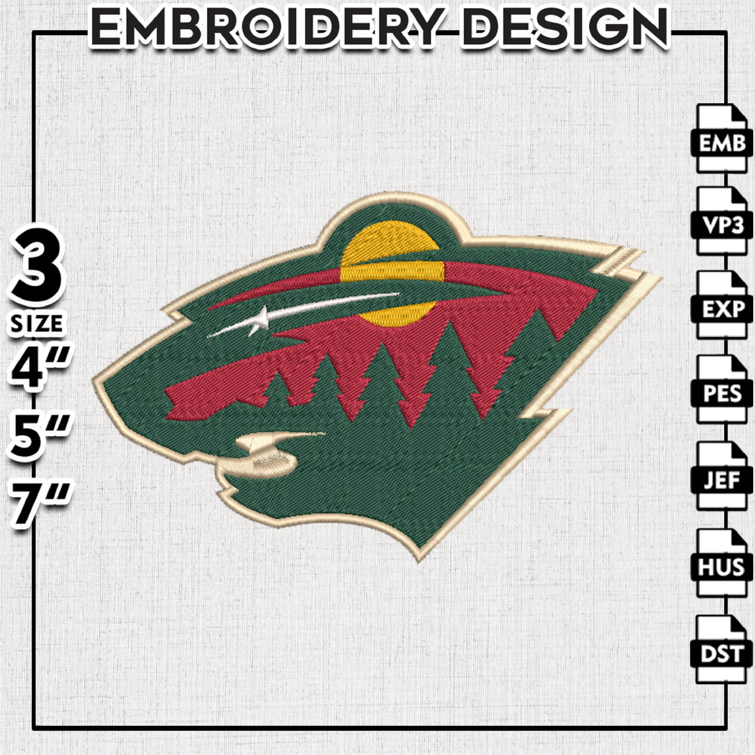 Minnesota Wild Embroidery file, NHL Embroidery Designs, Hock | Inspire ...