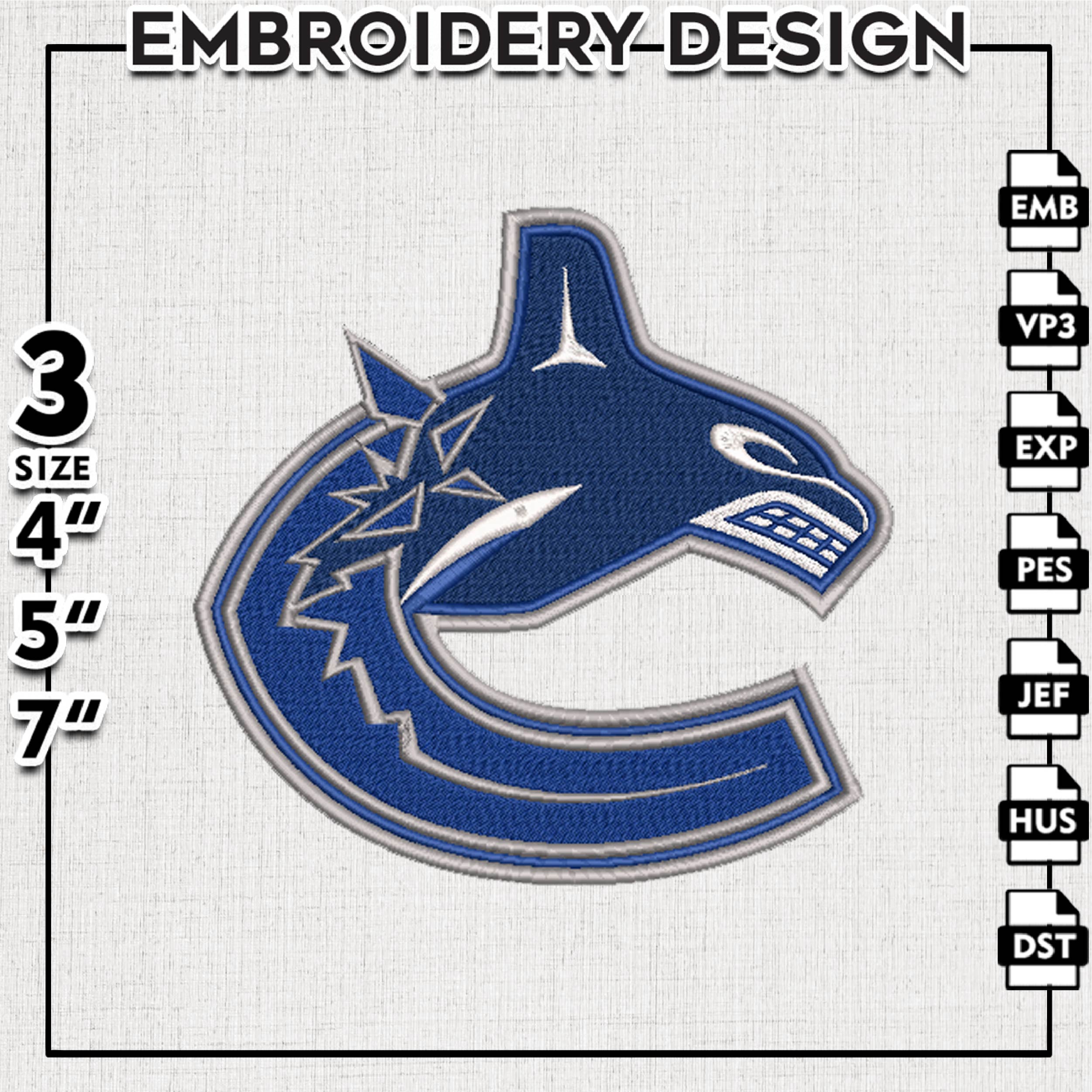 Vancouver Canucks Embroidery file, NHL Embroidery Designs, H | Inspire ...