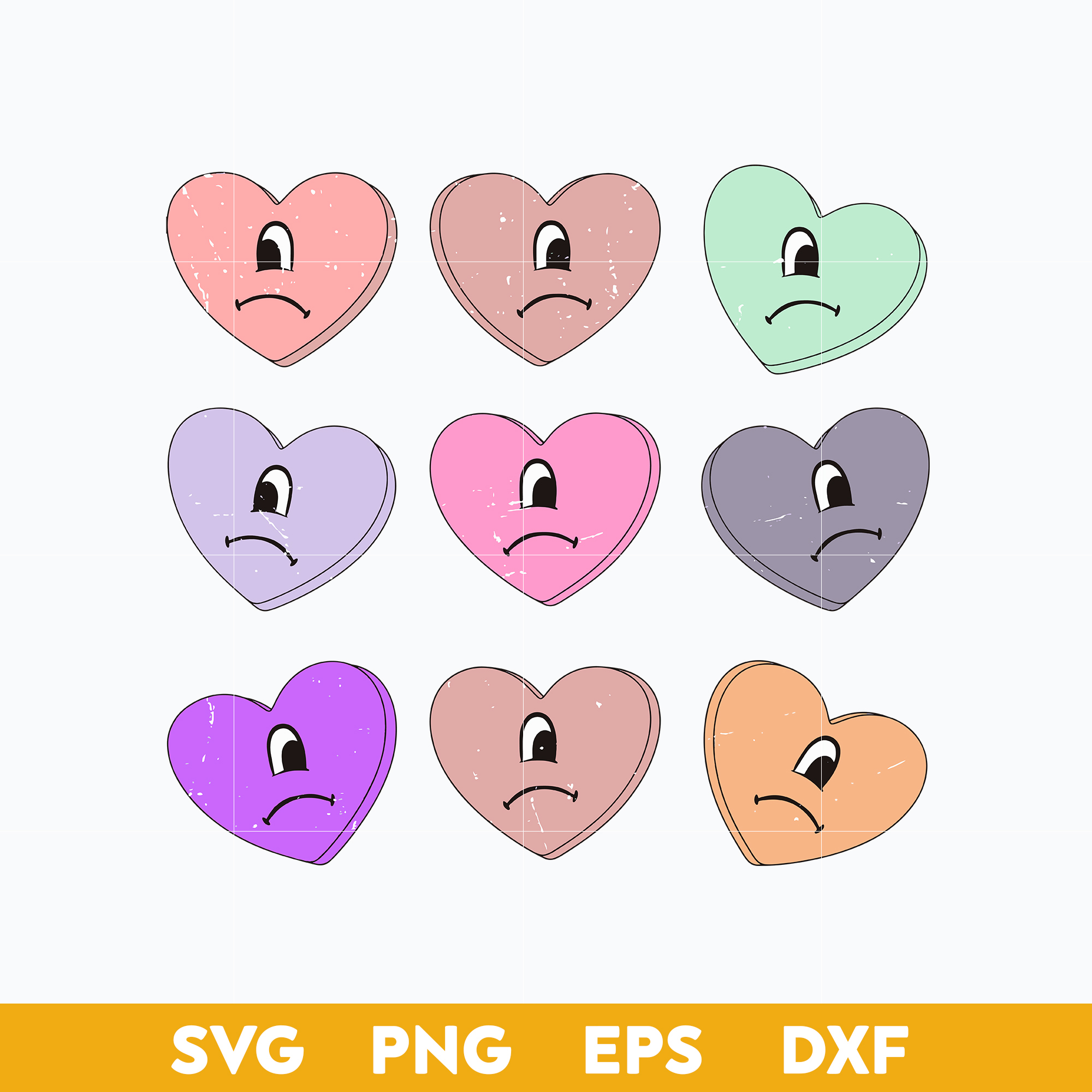 Bad bunny Candy Heart SVG, Heart Valentine SVG, Valentine Da | Inspire ...