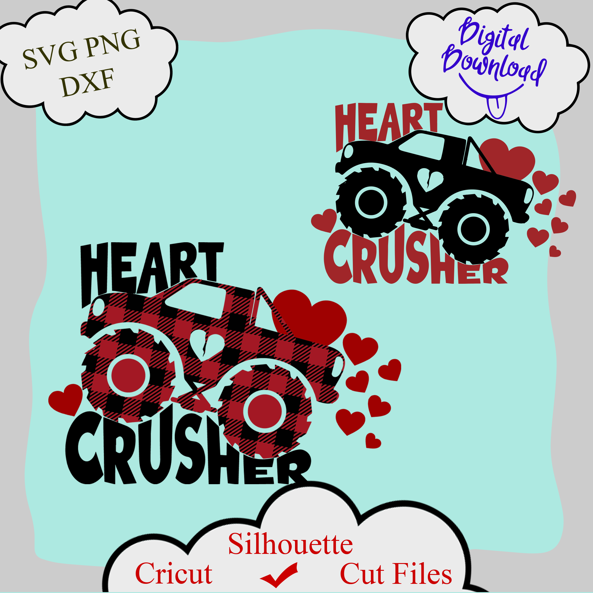 Heart Crusher Svg, Valentines Day Svg, Boy Valentine Svg, He | Inspire ...
