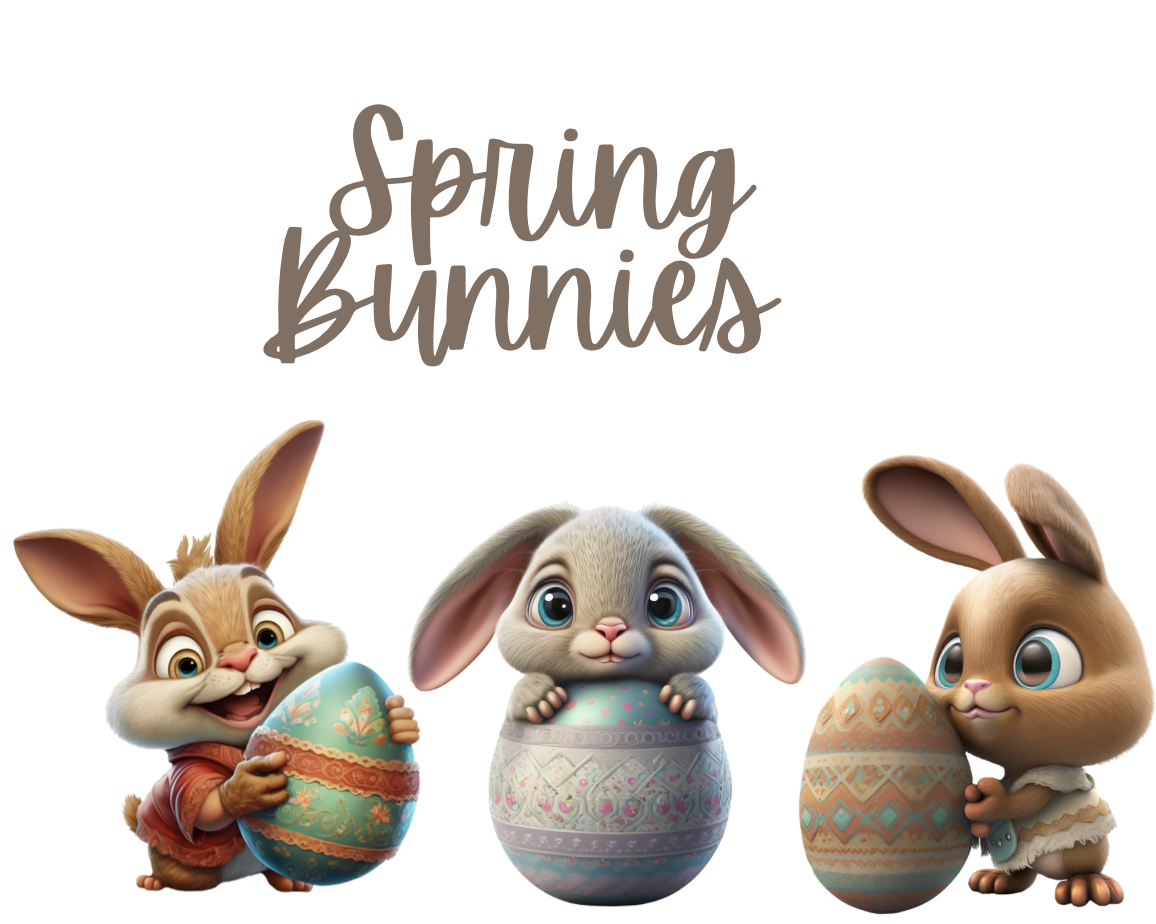 10 Bunnies easter, Bunnies clipart png, Easter spring animal | Inspire ...