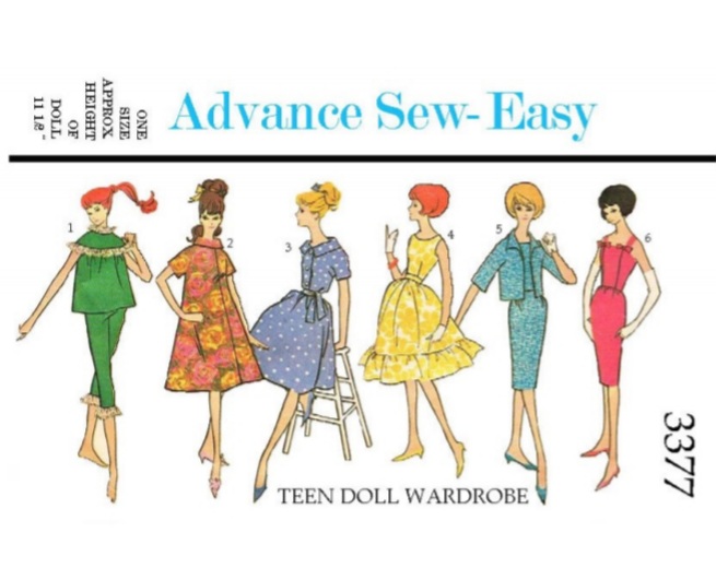 Digital Vintage Patterns Advance for Barbie Doll and Fashion | Inspire ...
