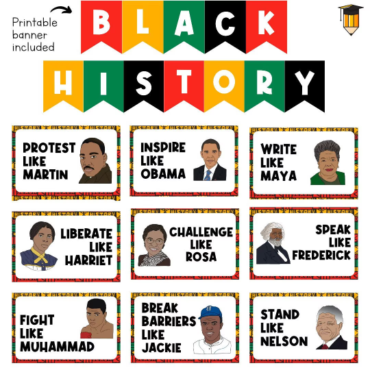 Black History Month Poster | Black History Bulletin Board | | Inspire ...