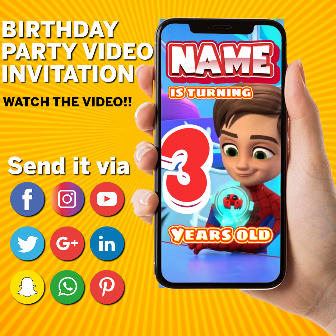 Spidey and his amazing friends Animated Digital Invitation f | Inspire ...
