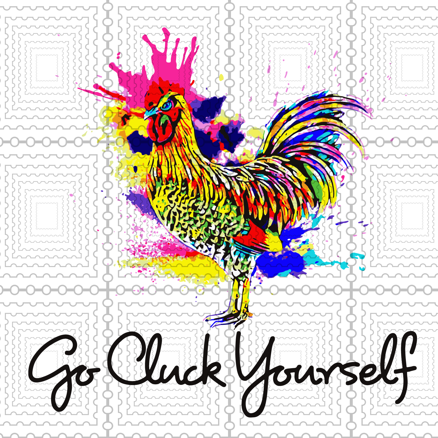 Watercolor chicken svg, rooster svg, Go Cluck Yourself svg, | Inspire ...